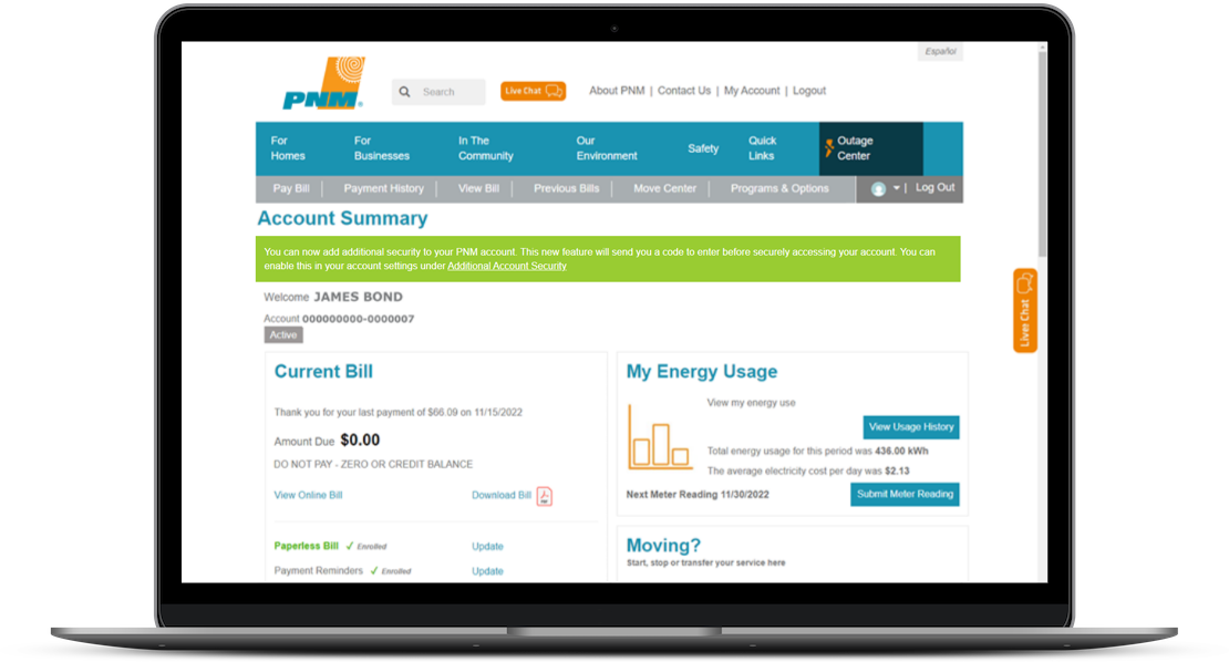 Additional Account Security - pnmprod - pnm.com