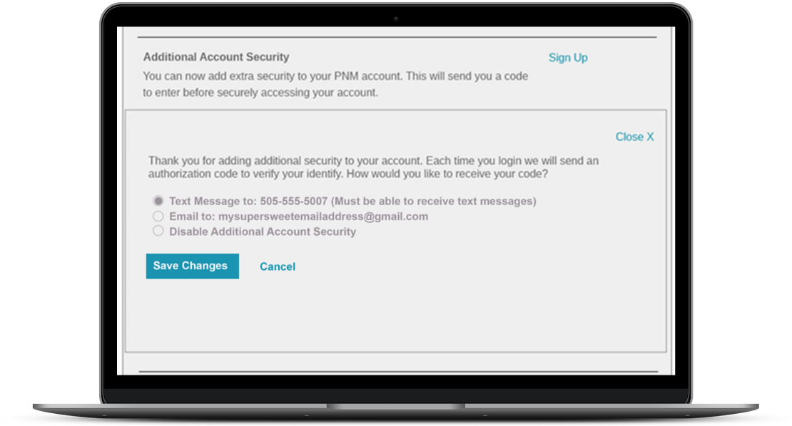 Additional Account Security - pnmprod - pnm.com