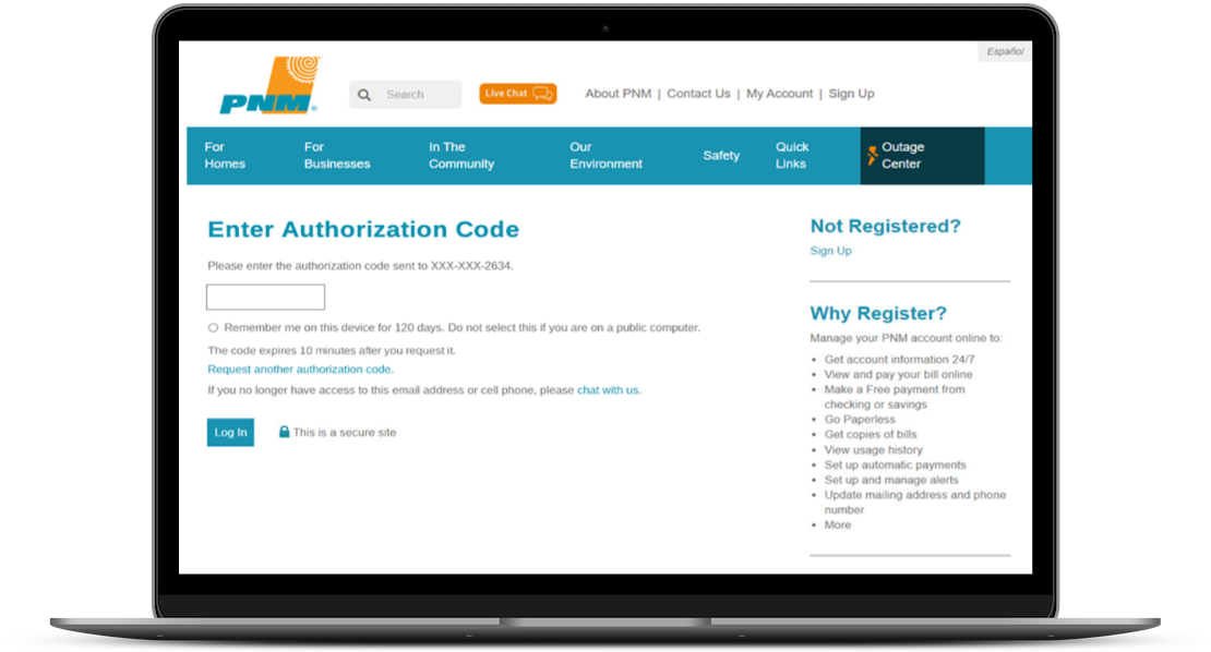 Additional Account Security - pnmprod - pnm.com